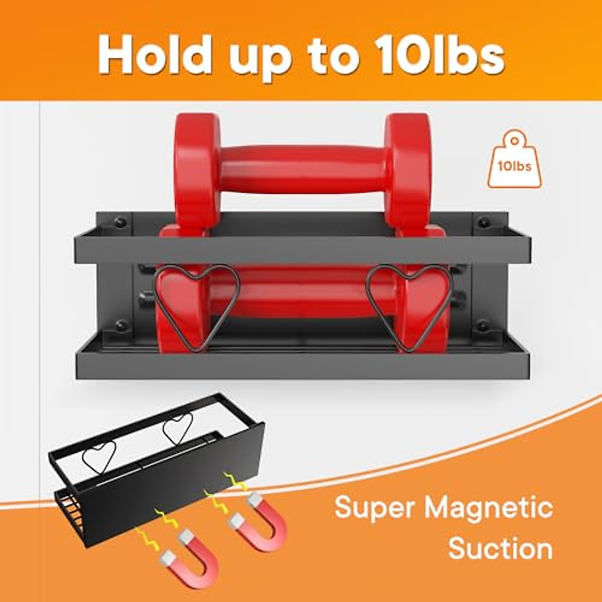 Mr Rabbi Magnetic Spice Rack for Refrigerator, 3 Pack Magnetic Fridge Organizer, Metal Spice Rack Organizer Magnetic Shelf for Refrigerator and Microwave Oven with 2 hooks