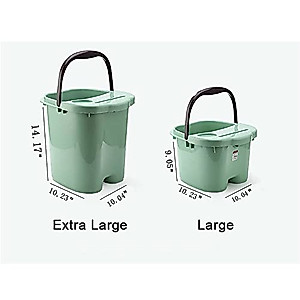 Generic Foot Spa and Massager Bucket, Plastic Foot Tub Massage Bucket Foot Soaking Bath Tub Soaking Feet Suitable for Home Spa Pedicure (XL, GREEN)
