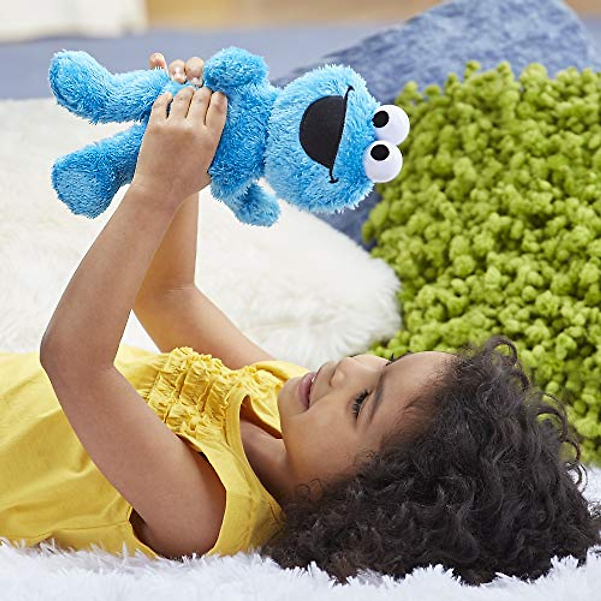 Sesame Street Little Laughs Tickle Me Cookie Monster, Talking, Laughing 10-Inch Plush Toy for Toddlers, Kids 12 Months and Up