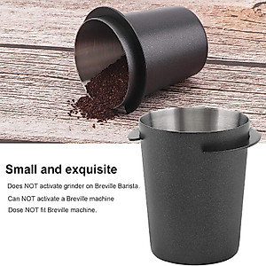 Coffee Dosing Cup 54mm, Stainless Steel Espresso Coffee Dosing Cup Espresso Machine Accessories, Coffee Powder Feeder Part Easy Use Coffee Grinder Powder Cup Compatible with 54mm Coffee Filter