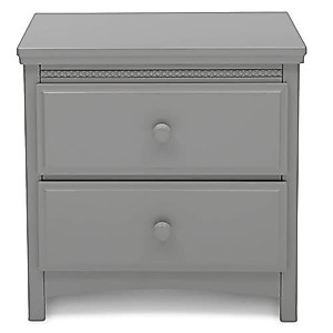 Delta Children Emerson Nightstand, Greenguard Gold Certified, Grey