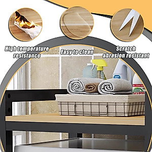 Dkjdssek Washing Machine Storage Rack, Over The Washer and Dryer Storage Shelf, Space Saver Storage Shelf for Washer with Adjustable Shelves, for Bathrooms Laundry Rooms Balconies