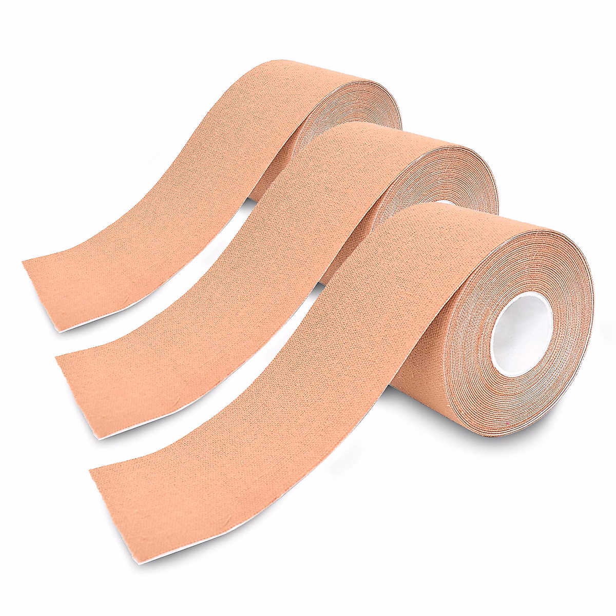 3-PACK Kinesiology Tape Pro athletic sports. Knee, ankle, muscle, kinetic sport Dynamic, physical therapy. Strong-rock breathable h2o resist cotton.Roll,uncut,2in x 16.4ft.Bulk k Beige