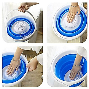 AEIOFU Portable Mini Foldable Washing Machine USB Powered Lightweight Washer for Home Travel Apartment Portable Compact Washing Machine Foldable Mini Washer Mini USB Washer