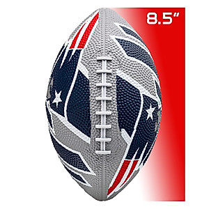 Franklin Sports NFL New England Patriots Football - Youth Football - Mini 8.5" Rubber Football - Perfect for Kids - Team Logos and Colors!
