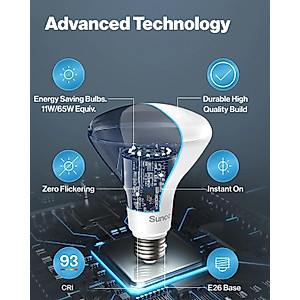 Sunco 48 Pack BR30 LED Bulbs, Indoor Flood Lights CRI93 11W Equivalent 65W 3000K Warm White 850 Lumens, E26 Base, 25000 Lifetime Hours Interior Home Dimmable Recessed Can Light Bulbs - UL