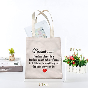 G2TUP Coach Thank You Gifts Best Coach Ever Cosmetic Bag Appreciation Gift Birthday Graduation Gift Idea for Coach (Best Coach Ever Tote)