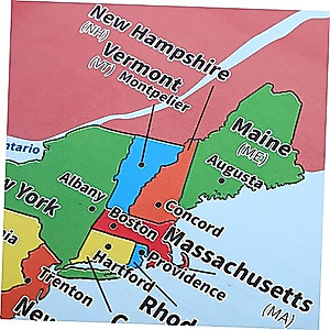 Ciieeo US Map 1 Sheet United States map accessories supplies accessory usa map for playroom decor supplies portable synthetic paper Interesting Map Poster