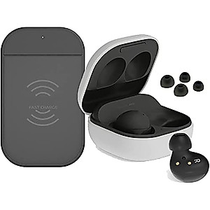 SAMSUNG Galaxy Buds 2 Bluetooth Earbuds, True Wireless, Noise Cancelling, Charging Case, Ambient Sound, Water Resistant - (Renewed) (Buds 2 Graphite)