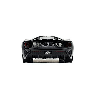 Jada Toys Big Time Muscle 1:24 2017 Ford GT Die-cast Car Black/White Stripes, Toys for Kids and Adults