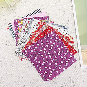 Healifty 100pcs Fabric Squares Sheets Cotton Patchwork Craft DIY Sewing Scrapbooking Quilting 10x10cm
