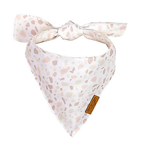 Remy+Roo Small Spring Dog Bandanas - 4 Pack Shannon Set | Premium Durable Adjustable Polyester Fabric | Patented Shape Girl Dog Bandana, Floral Dog Bandana | Ideal for Birthday Party Wedding Holiday