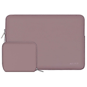MOSISO Laptop Sleeve Compatible with MacBook Air 13 inch M3 A3113 M2 A2681 M1 A2337 A2179 A1932 / Pro 13 M2 M1 A2338 A2251 A2289 A2159 A1989 A1706 A1708, Neoprene Bag with Small Case, Brick Red