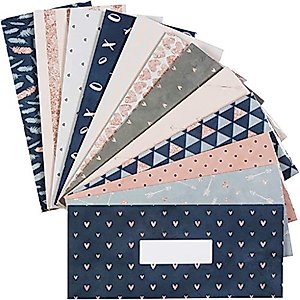 Cash Budget Envelopes for Cash System - 12 Pcs Money Envelopes for Cash Budgeting plus 12 Budget Sheets - Cash Envelopes for Budgeting - Money Saving Envelopes System Wallet for Cash Budgeting