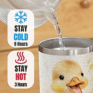 Onebttl Duck Gifts - Glitter 20oz Coffee Mug Tumbler for Girls & Birthday Occasions