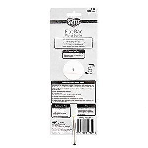 Kaytee Flat-Bac Water Bottle Clear 4 oz