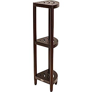 AquaTeak Kai Mocha Corner Teak Bath Shelf