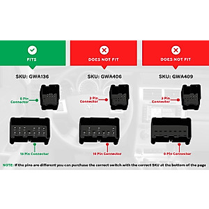 Driver Side Master Power Window Switch - Compatible with Dodge and Jeep Vehicles - 2008-2012 Nitro and Liberty, 2009-2010 Journey - Replaces Part 4602632AH, 4602632AF, 4602632AB, 4602632AG - 8 Pins