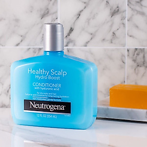 Neutrogena Moisturizing Healthy Scalp Hydro Boost Conditioner for Dry Hair and Scalp, with Hydrating Hyaluronic Acid, pH-Balanced, Paraben & Phthalate-Free, Color-Safe, 12 Fl Oz (pack of 3)
