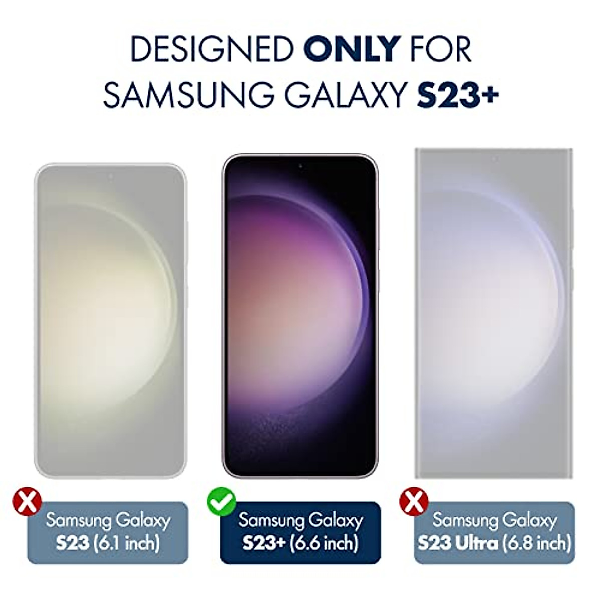 ArmorSuit 2 Pack MilitaryShield Screen Protector Designed for Samsung Galaxy S23 Plus 5G / Galaxy S23+ (6.6 Inch, 2023 Release) Case Friendly HD Clear Film - Made in USA