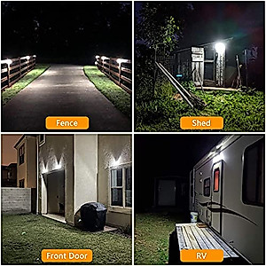 Solar Lights Outdoor Motion Sensor w/ 3 Lighting Modes, 270° Wide Angle Lighting, IP65 Waterproof. Bright Wireless Security Flood Light for Deck Garage Yard Porch Fence(40 LED, 5500K, 4 Pack, White)