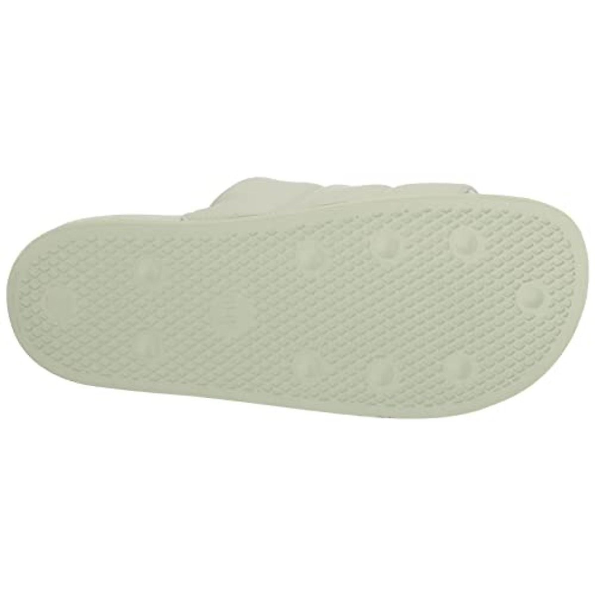 adidas Originals Women's Adilette Essential Slide Sandal, Linen Green/Linen Green/Linen Green, 8