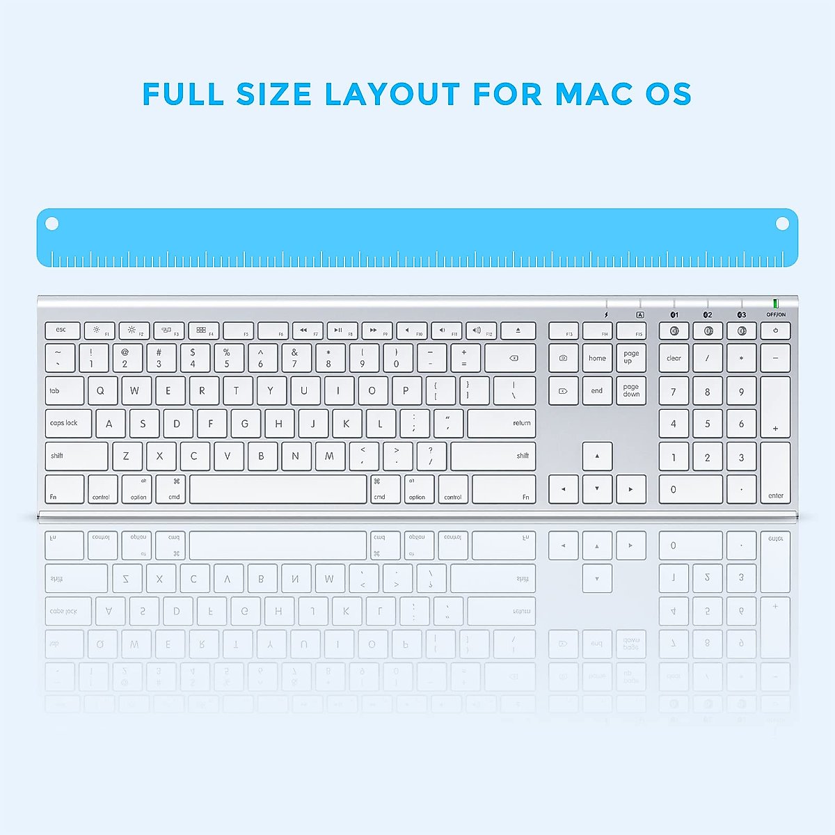 Bluetooth Keyboard Mouse for Mac, Ultra Slim Wireless Keyboard Mouse Combo for Mac, Rechargeable, Multi-Device, Compatible with MacBook Pro, MacBook Air, iMac, iPad