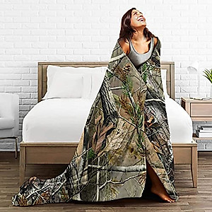 Throw Blankets Camo Super Soft Cozy Warm Plush Fluffy Blanket Lightweight Fuzzy Fleece Flannel for Couch Bed Sofa for Kids Adults Size 50"x60"