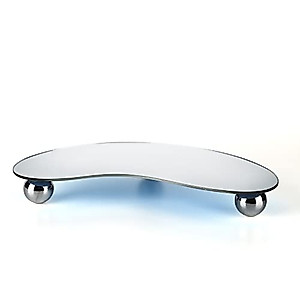 Irregular Acrylic Tray Set, Each Set Contains 1 Black Tray and 1 Silver Tray, Each Tray has 3 Stainless Steel Ball feet, Jewelry Tray, Cosmetics Tray,Aroma Oil Tray,Perfume Tray,Snack Tray