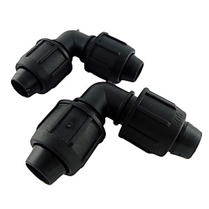 Perma-Loc Tubing Elbow - Size 3/4" - 2 Pack | Reusable Connector | Drip irrigation Parts | Fittings | Compatible with Drip Depot Polyethylene Tubing