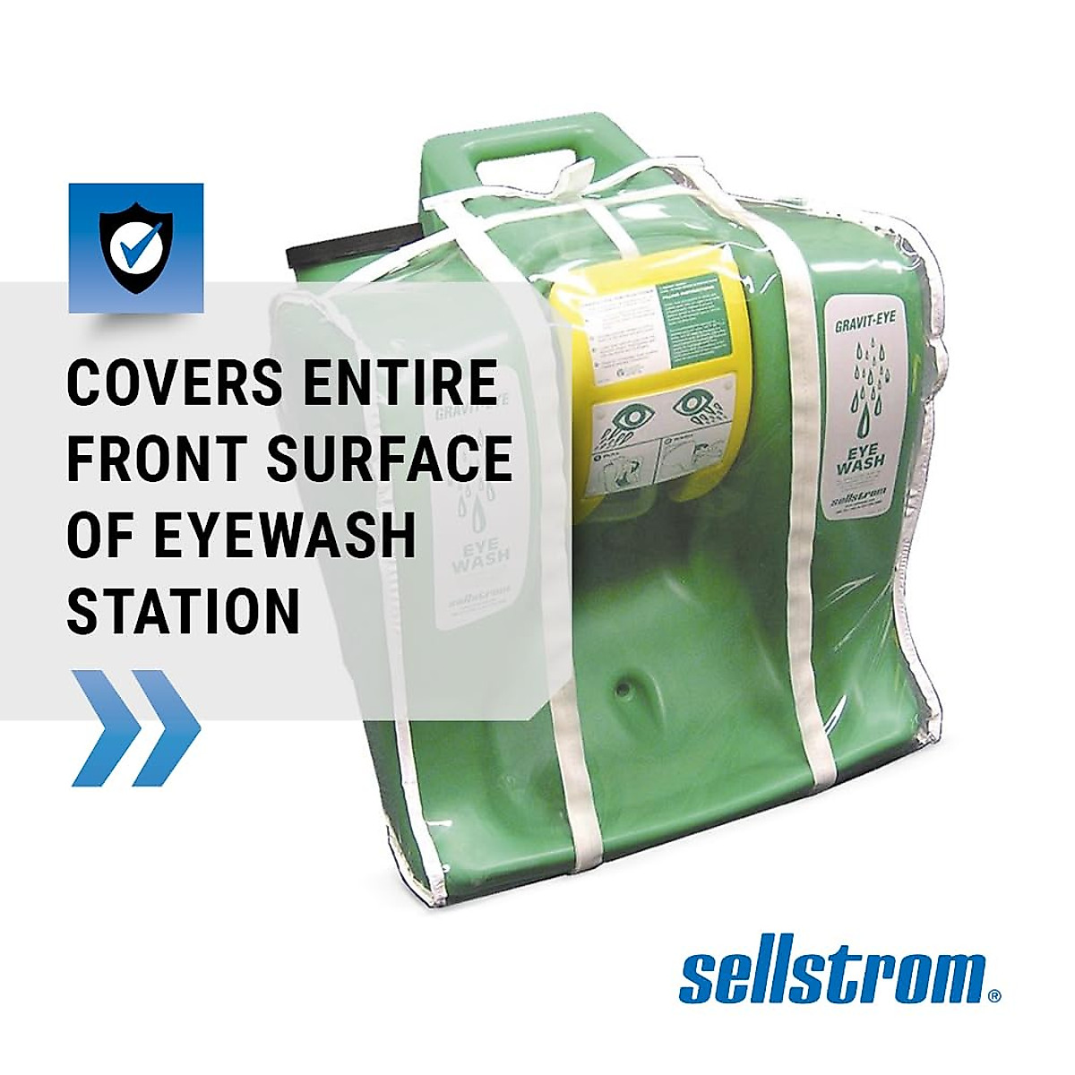 Sellstrom Clear Vinyl Replacement Dust Cover, For 16 Gallon Gravity-Flow Portable Eye Wash Station (Eyewash Station Not Included), S90335