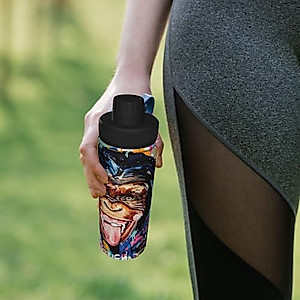 Eevikion Banksy Artist Graffiti Stainless Steel Insulated Tumbler Sports Water Bottle Hot and Cold Travel Cup 18oz