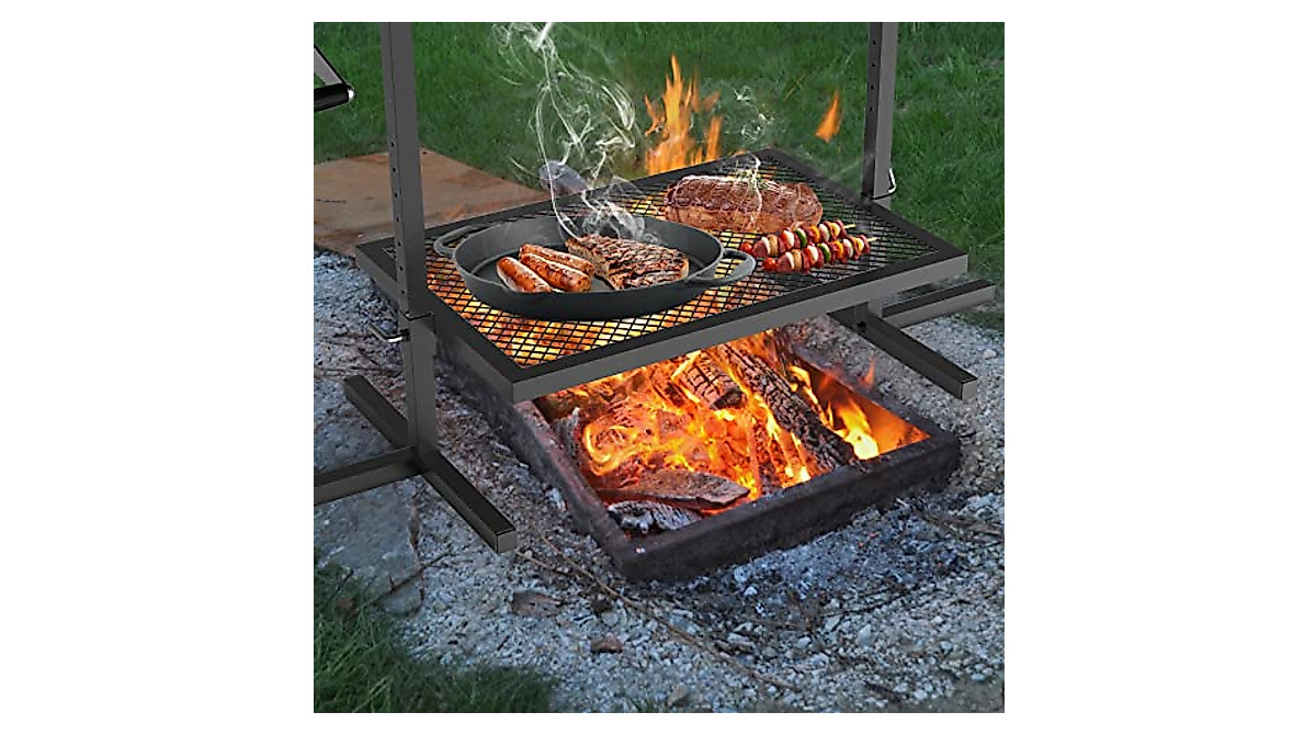 Only Fire Adjustable Grill Rotisserie System for Outdoor Cooking