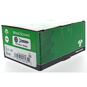 Hillman 40140 10-Inch x 2-3/4-Inch Flat Head Phillips Wood Screw, 100-Pack,Zinc