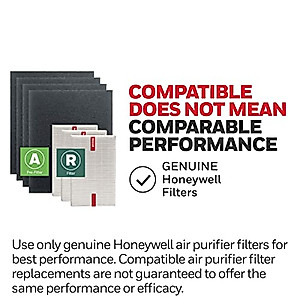 Honeywell HEPA Air Purifier Filter Kit – Includes 3 HEPA R Replacement Filters and 4 A Carbon Pre-Cut Pre-Filters – Airborne Allergen Air Filter Targets Wildfire/Smoke, Pollen, Pet Dander, and Dust