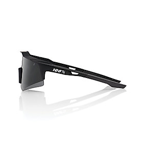 100% Speedcraft XS Sport Performance Sunglasses - Sport and Cycling Eyewear (SOFT TACT BLACK - Smoke)