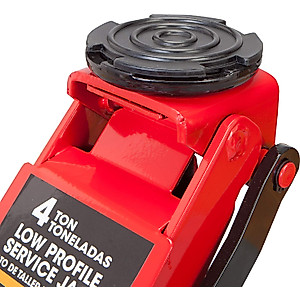 BIG RED AT84007R Torin Hydraulic Low Profile Service/Floor Jack with Dual Piston Quick Lift Pump, 4 Ton (8,000 lb) Capacity, Red