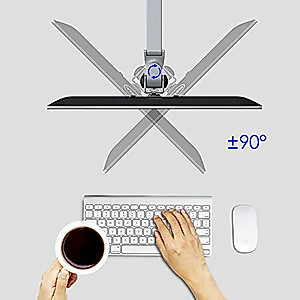 Monitor Stand for Heavy Duty Quad Screen Monitor Stand Mount 15"-27" Monitor Desk Mount Stand with Robotic Arm Height Adjustable Monitor Arm Mount, Each Arm Holds Up to 22 Lbs Monitor Arms Stand