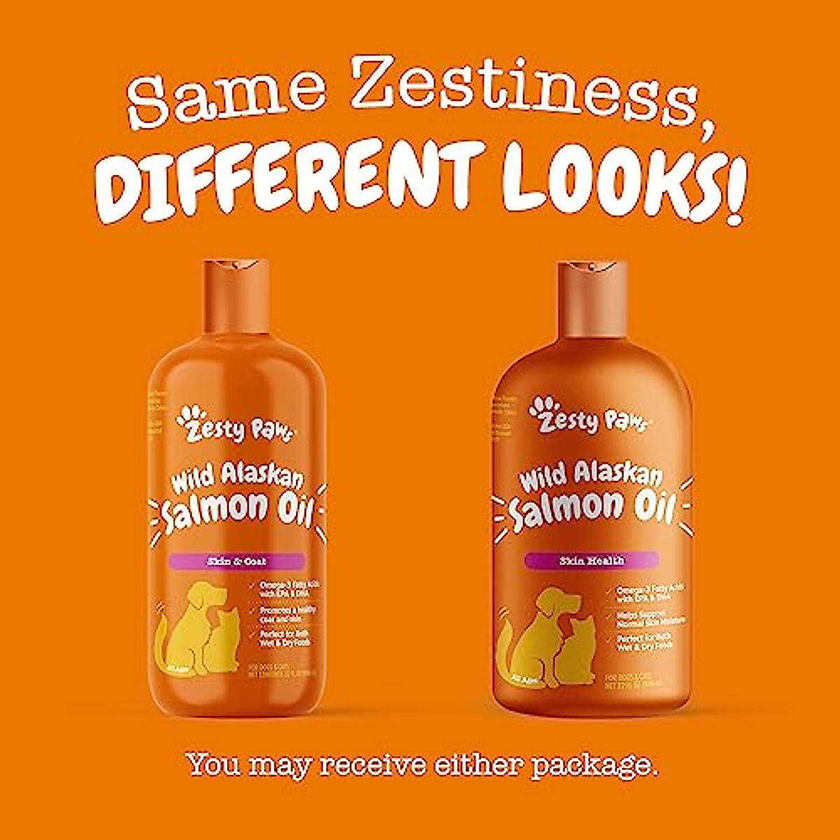 Pure Wild Alaskan Salmon Oil for Dogs & Cats - Omega 3 Skin & Coat Support - Liquid Food Supplement for Pets - Natural EPA + DHA Fatty Acids for Joint Function, Immune & Heart Health, 32 Fl Oz