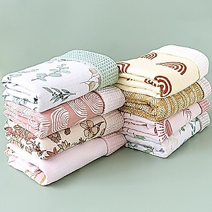 YourFavorite | Baby Blankets Muslin Swaddle Newborn Swaddle Double-Sided Neutral Receiving Blanket Muslin Front Waffle Back Security Crib Small Blanket (Teddy Bears)