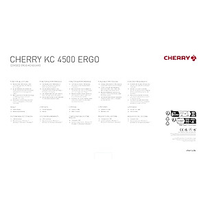 CHERRY KC 4500 Ergo, International Layout, QWERTY Keyboard, Ergonomic Keyboard, with Padded Palm Rest, Wired Keyboard, Black