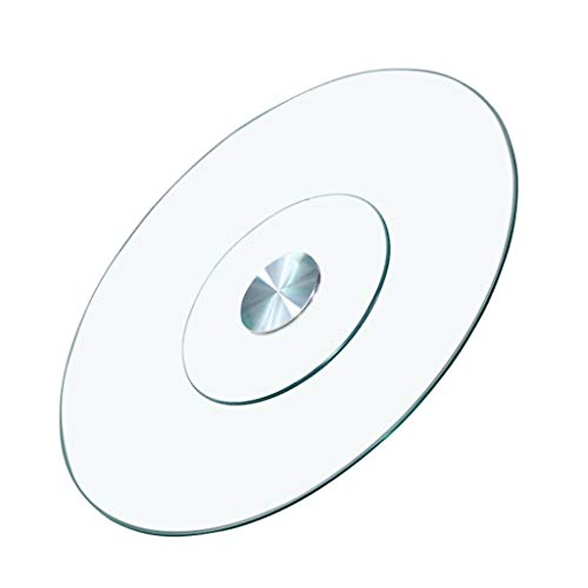 Even Tempered Glass Rotating Tray, Lazy Susan Turntable, Display Rotating Plate, Table Dish Revolving/Rotating Stand, Aluminum Alloy Bearing, Silent/Smooth/Not Easy to Dump