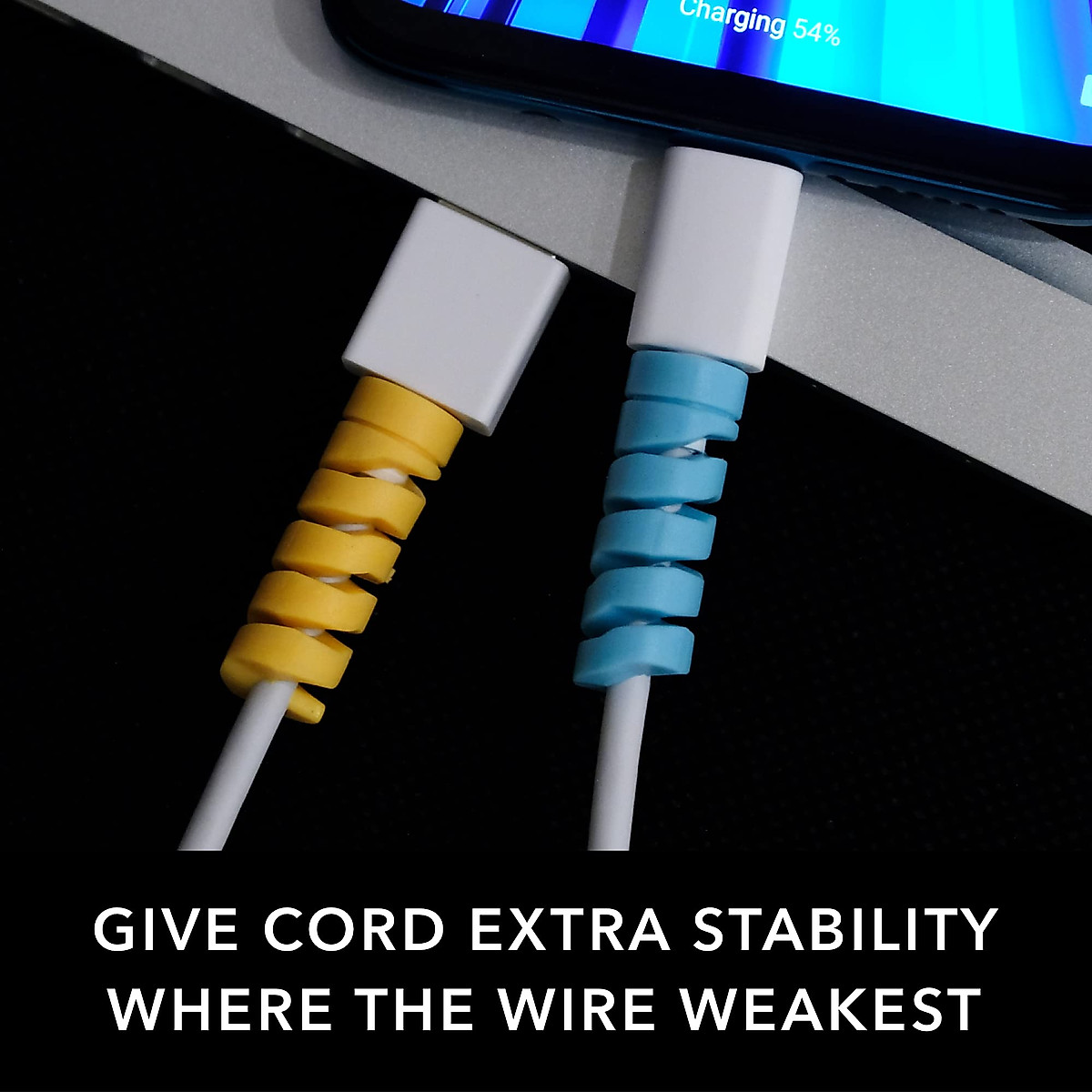 Artefact Cable Protector (4-Pack) - Charger Protectors - Cord Protector - Cord Saver Compatible for iPhone, iPad, MacBook