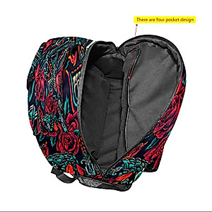 KIOPLYET Vintage Flash Tattoos Backpack School Book Bag Laptop Backpacks Travel Hiking Camping Day Pack