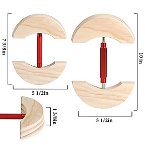 Frijpack Cowboy Hat Stretcher for Fitted Hat Wooden Hat Extender Adjustable Turn Bucket Fedora Hats Shaper