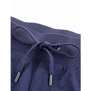 CRZ YOGA Women's Lightweight Workout Joggers 27.5" - Travel Casual Outdoor Running Athletic Track Hiking Pants with Pockets Navy XX-Small