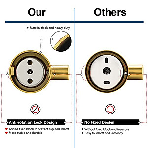 GRANTENOV Bathroom Towel Hooks Hanger Brushed Gold SUS304 Stainless Steel Brushed Brass Heavy Duty Robe Clothes Coat Hooks Holder for Shower Kitchen Garage Laundry Room Hotel Wall Mounted,4-Pack