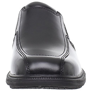 Nunn Bush Men's Bleeker Street Slip On Loafer with KORE Slip Resistant Comfort Technology, Black, 12 Wide US