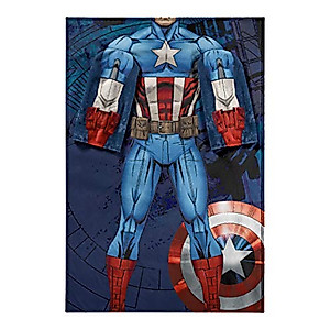 Northwest Comfy Throw Blanket with Sleeves, Adult (48 x 71 in), Captain America