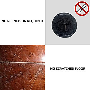 Mxkoso Precut Walker Tennis Balls, Heavy Duty Long Lasting Felt Pad Glide Coverings for Chairs Desks Furniture Legs and Floor Protection 2 PCS (Gray)